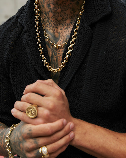 13mm Gold Gypsy Link Chain: Unrivaled Style & Durability – All Wear London