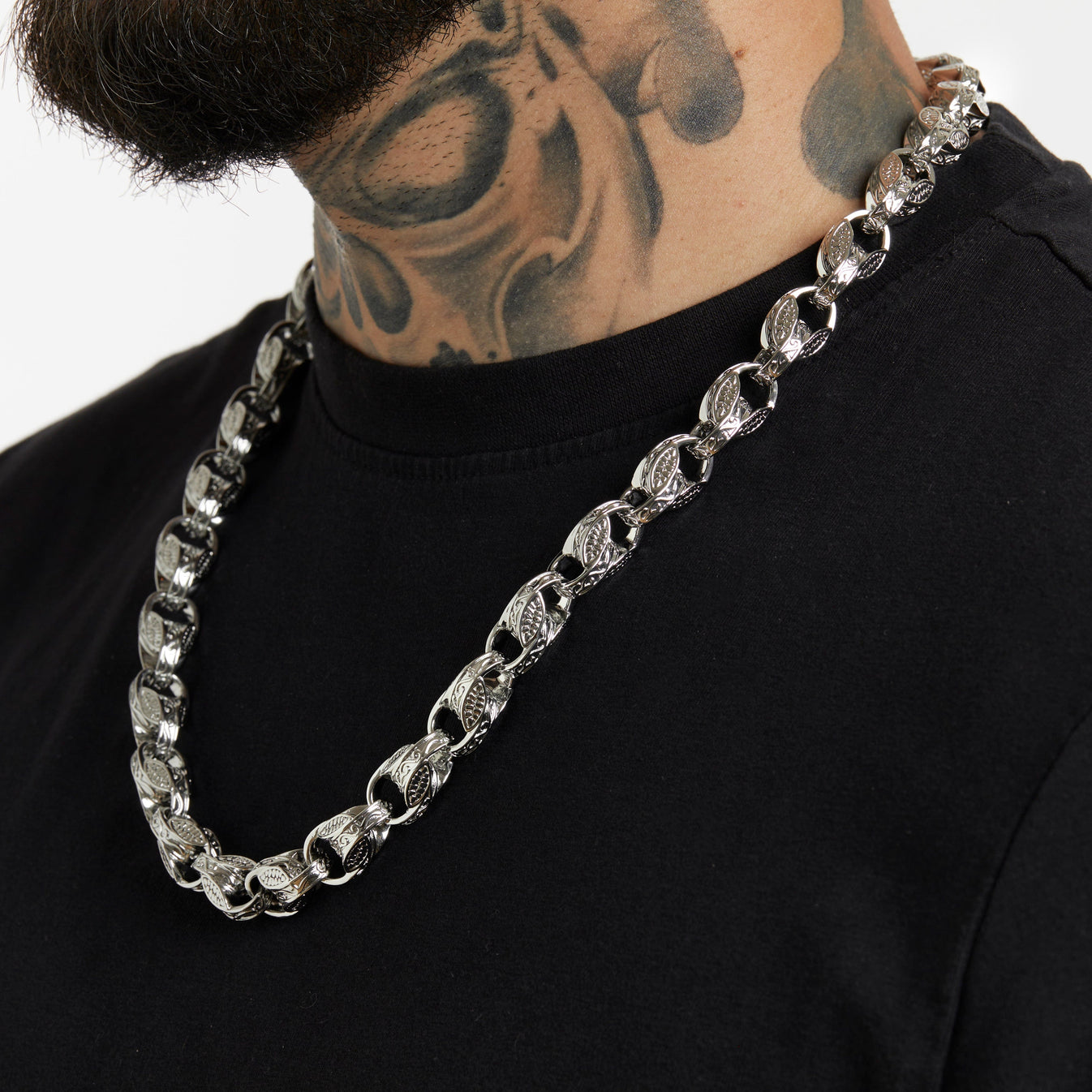 Tulip Chain 12mm - White Gold – All Wear London